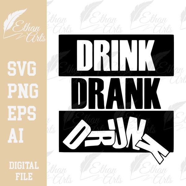Drink Drank Drunk - Etsy