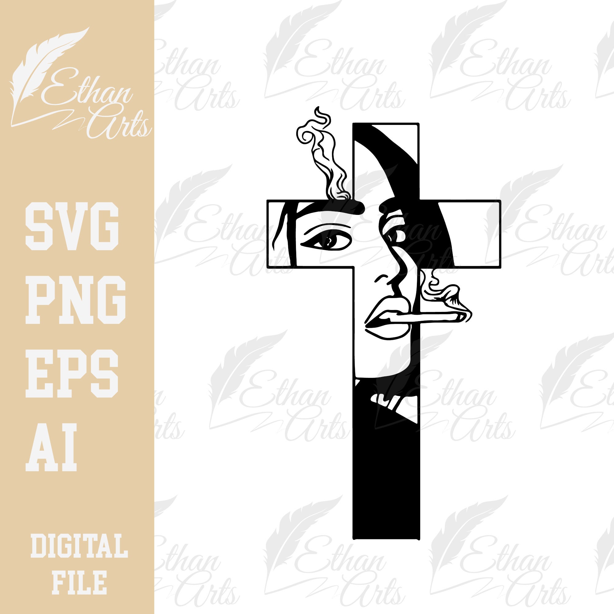 Cross And Women Clipart