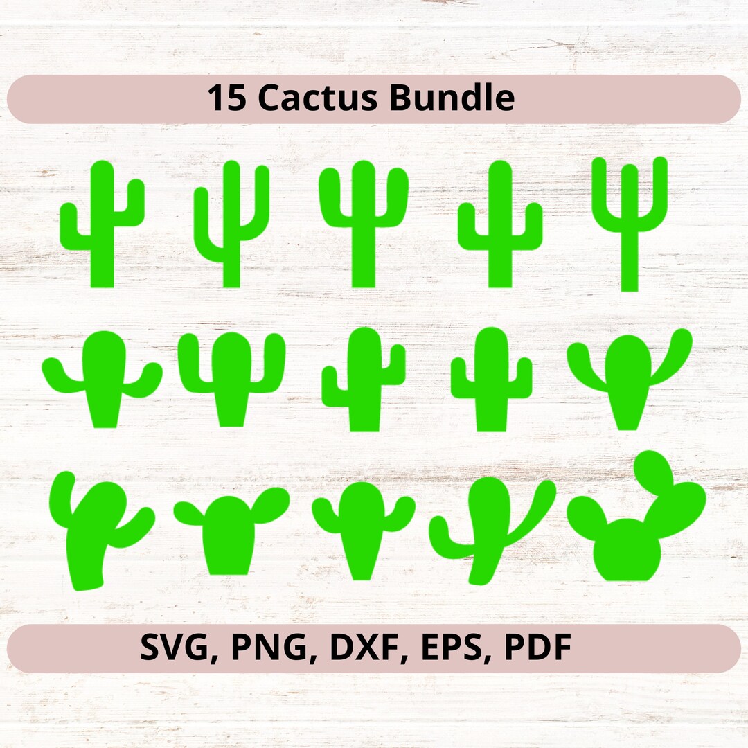 Cactus SVG Cut Files Bundle - Etsy