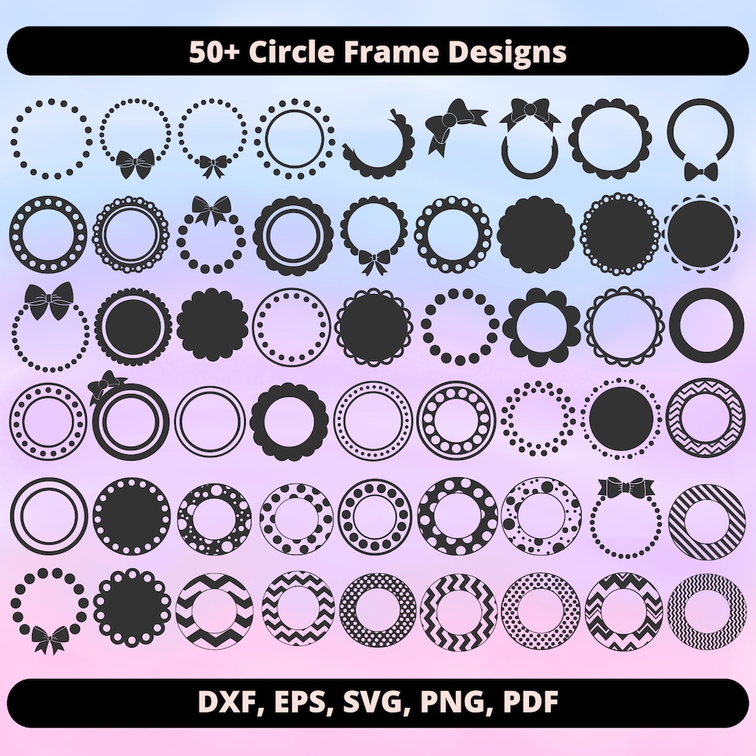 Circle Frame Svg Circle Svg Circle Frames Svg Circle Frame - Etsy UK
