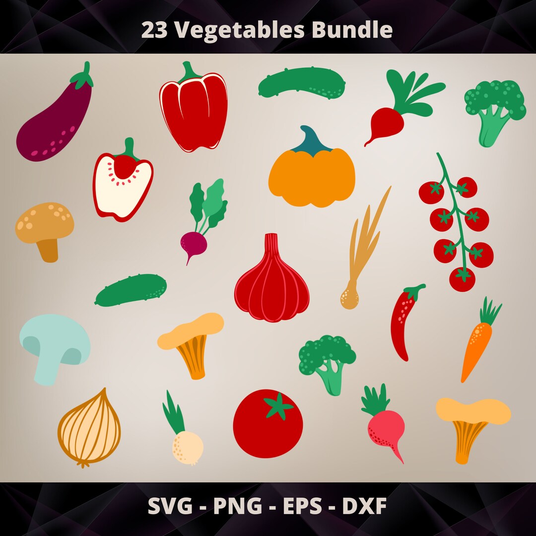 Vegetables Clipart Veggie Clipart Vegetable Clipart Food - Etsy