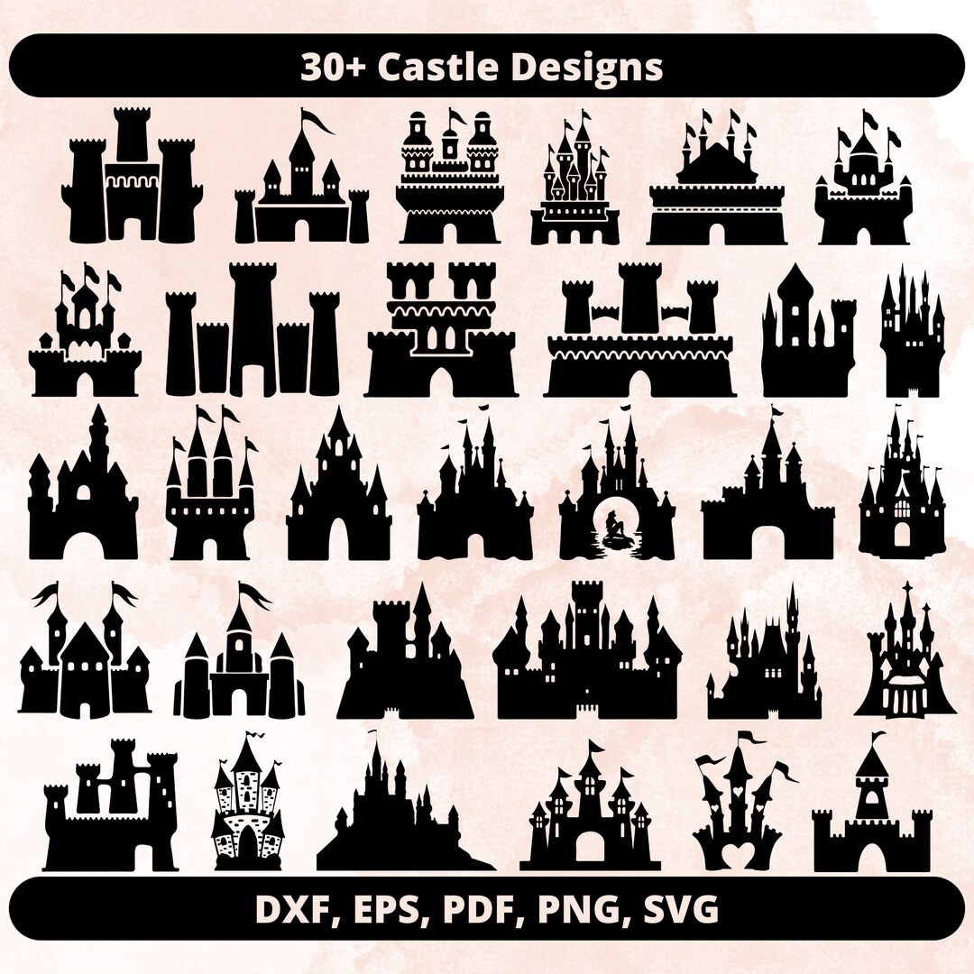 Castle SVG Bundle, Castle Dxf, Castle Png, Castle Eps, Castle Clipart ...