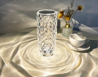 Crystal Rose Night Light - Etsy