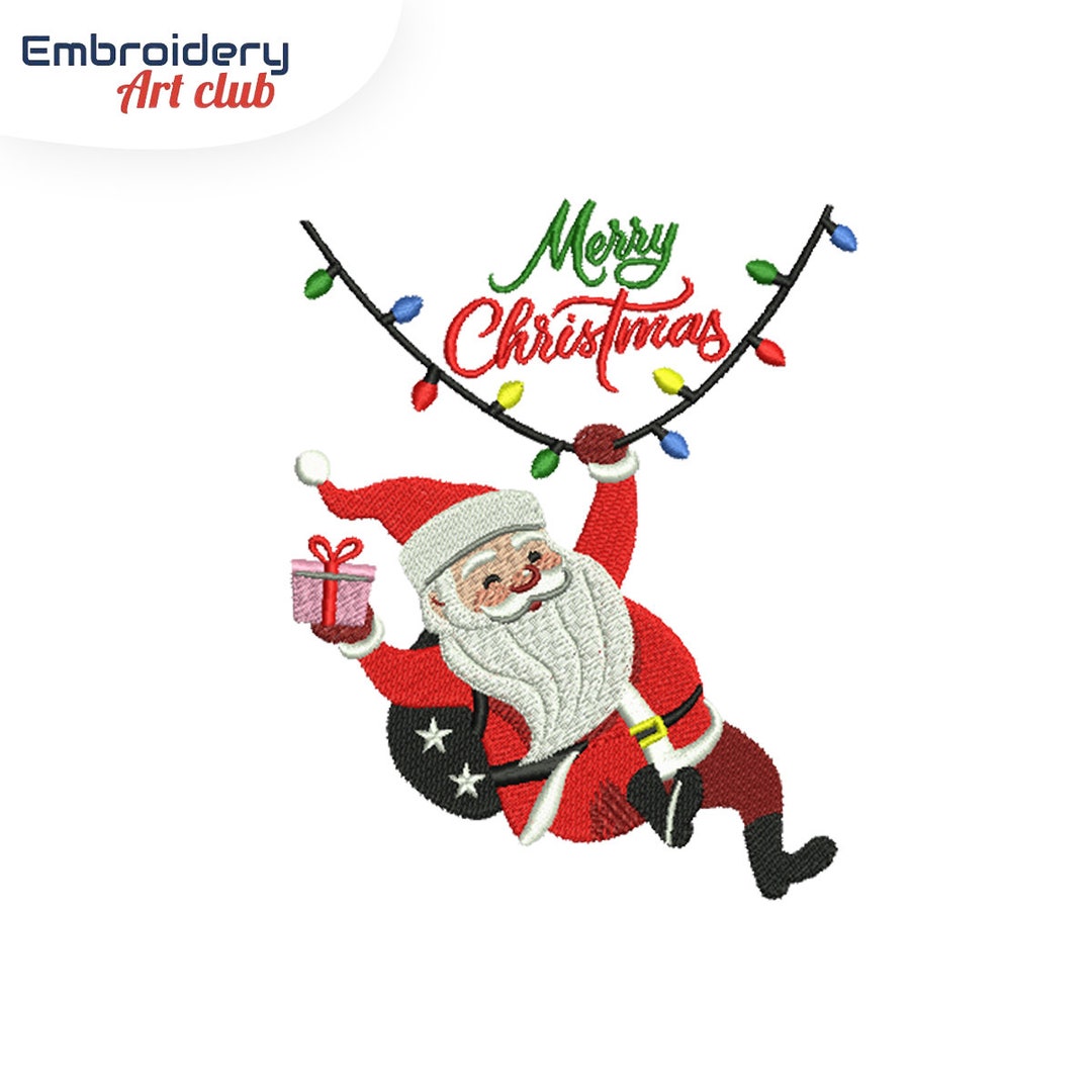 Santa Embroidery Designs for T-shirt | Christmas Machine Embroidery ...