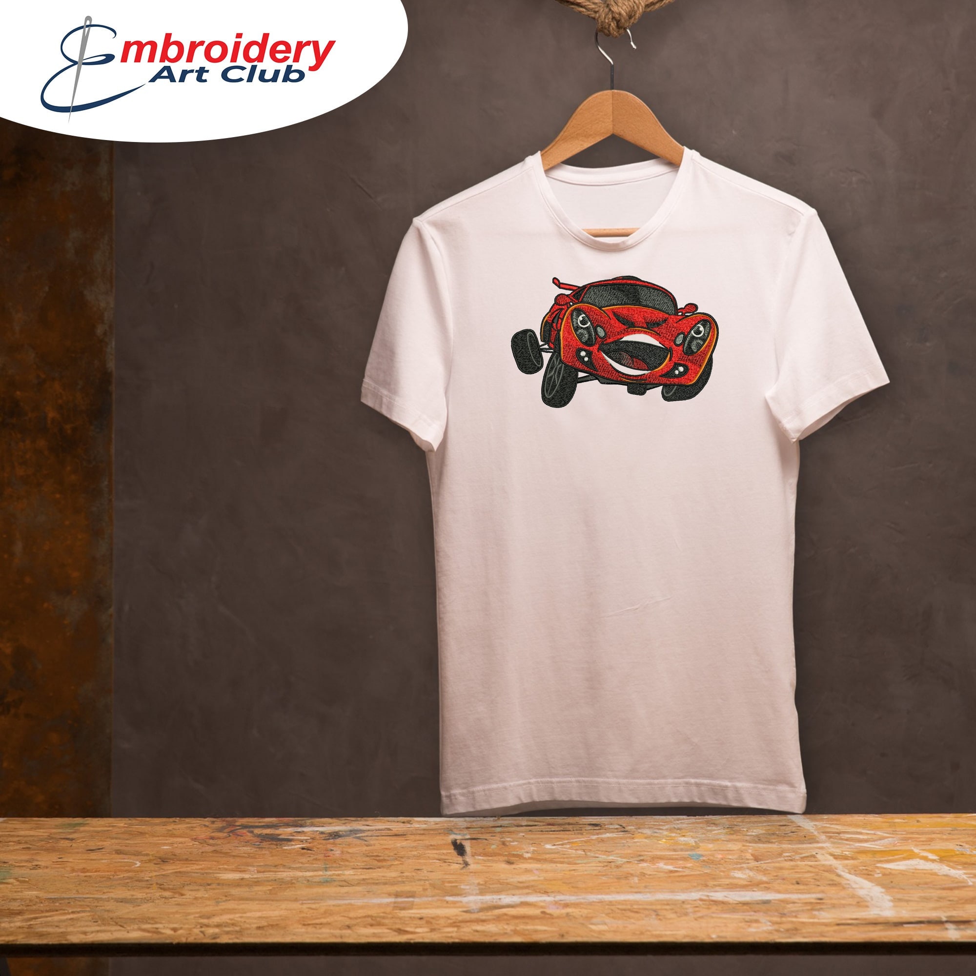 Car Embroidery Designs Red Car Machine Embroidery Designs Digital ...