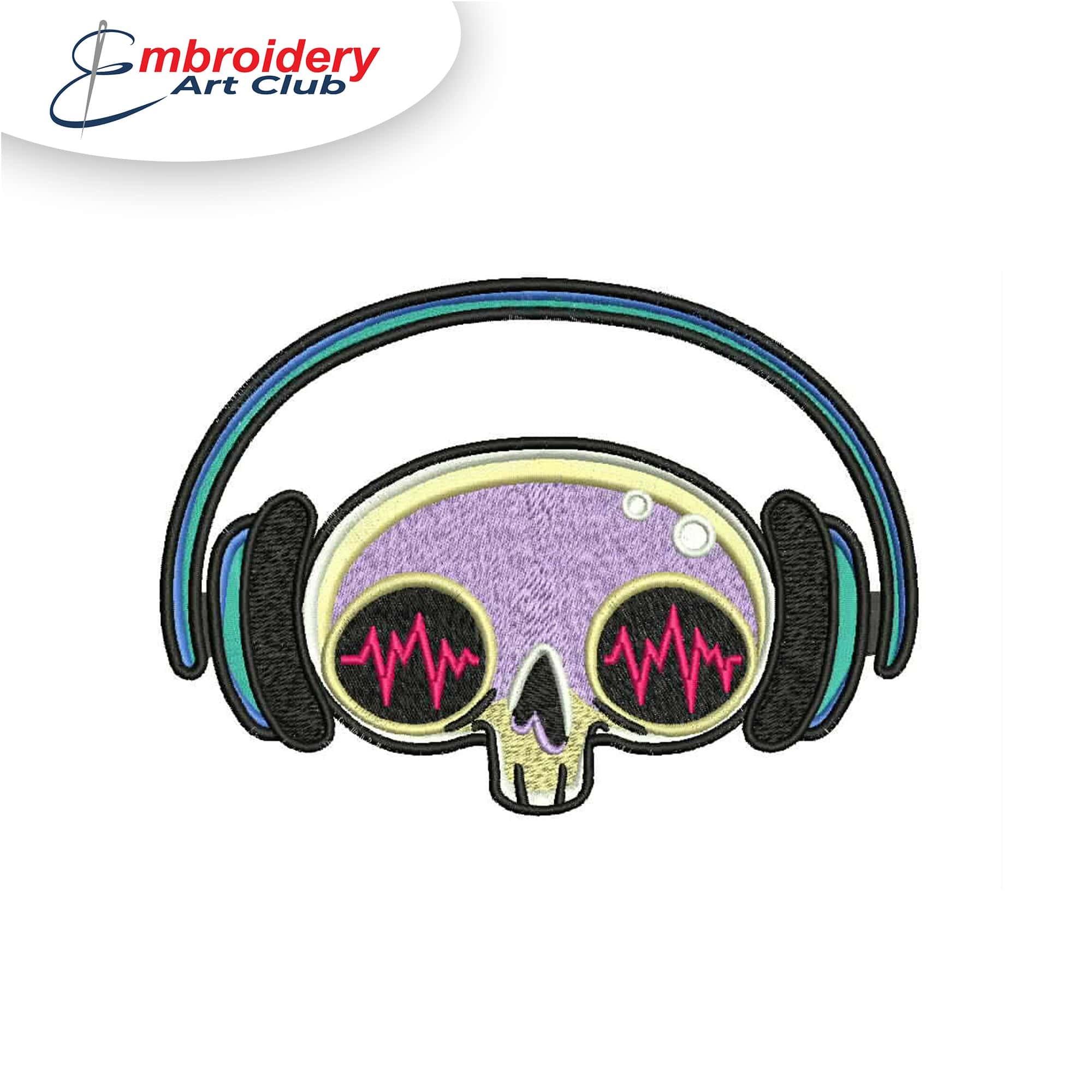 Musical Skull Embroidery Designs Skull Machine Embroidery - Etsy