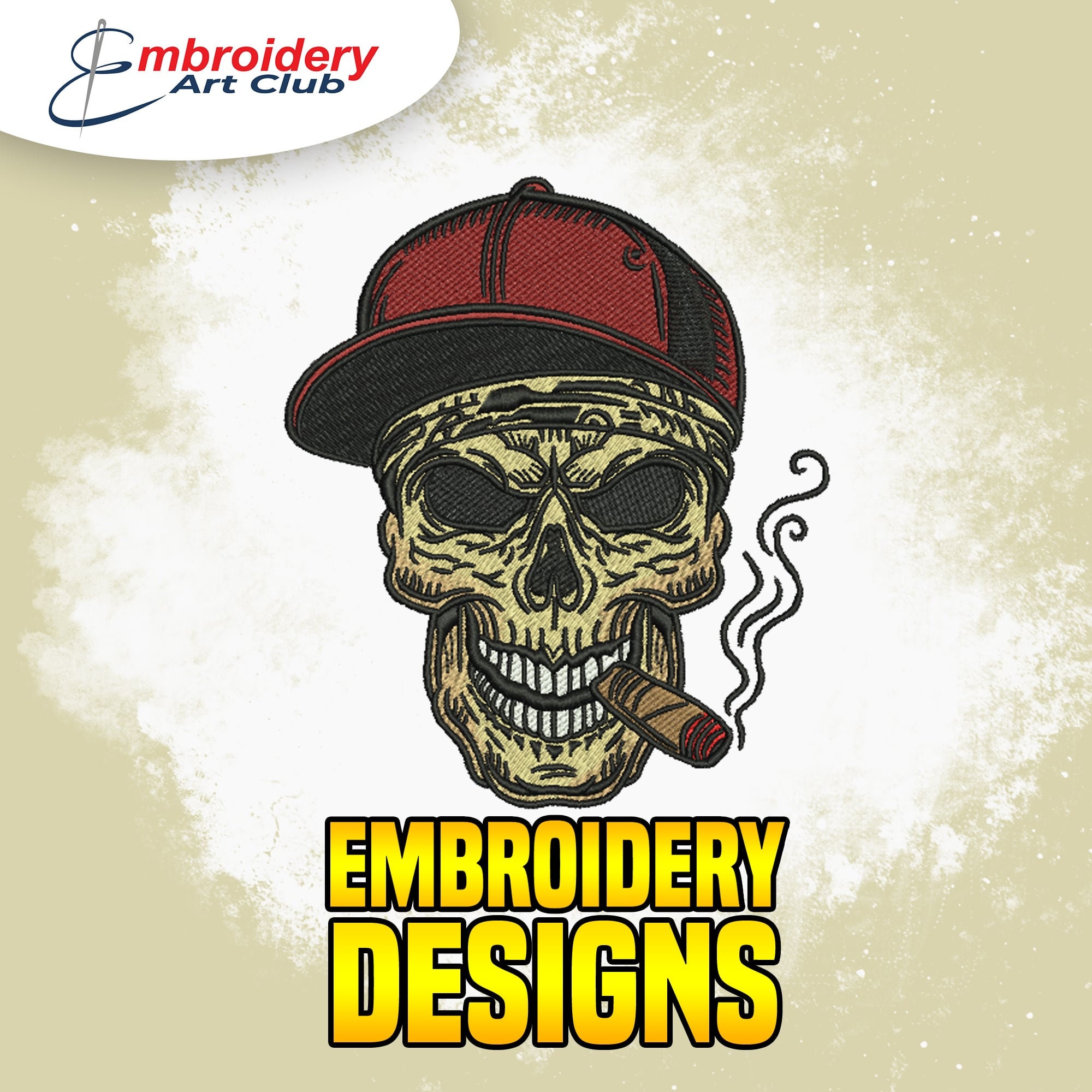 Smoking Skull Embroidery Designs Halloween Skull Machine Embroidery ...