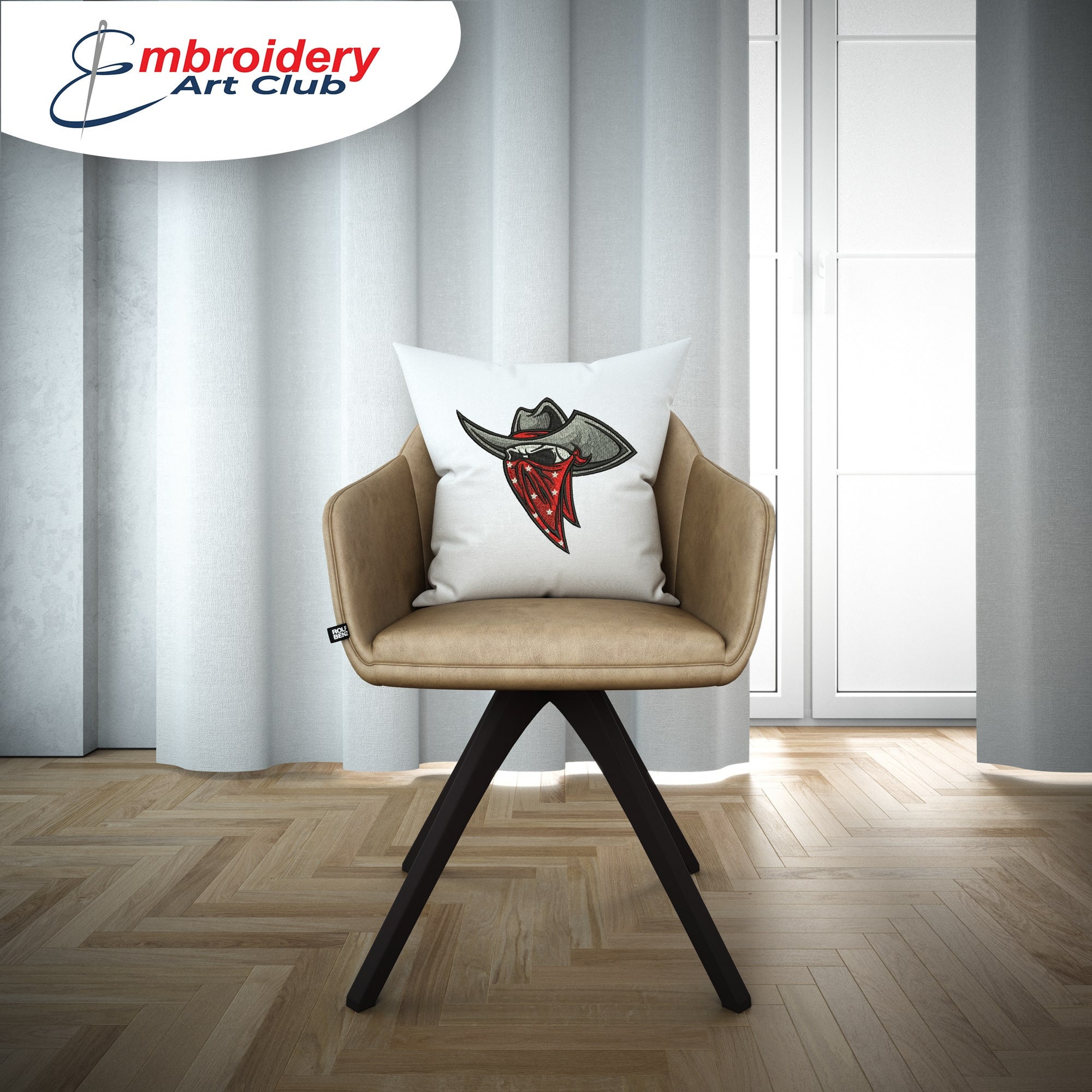 Bandit Skull | Embroidery Designs | Skull Embroidery - Etsy