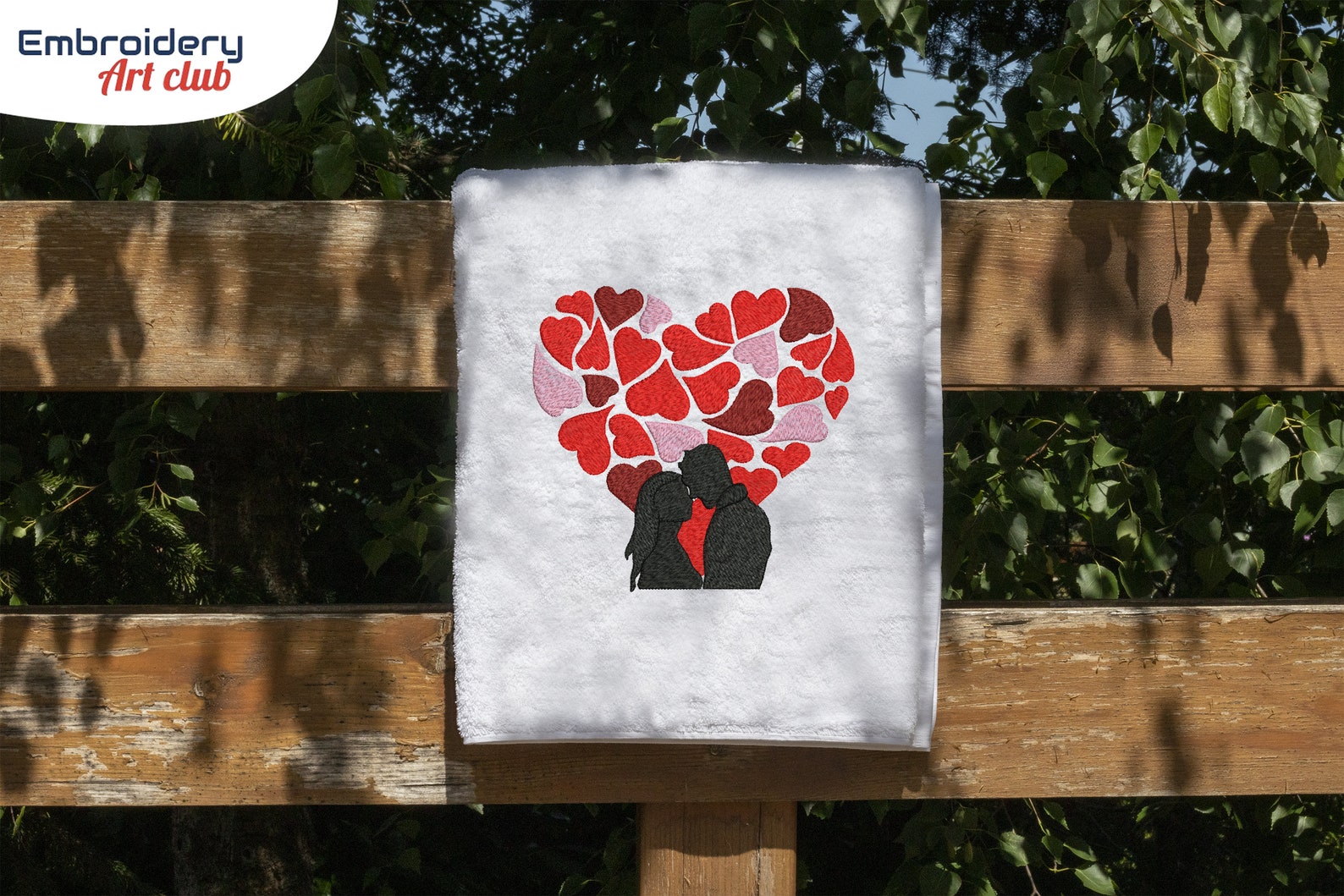 Romantic Couple Embroidery Designs Heart Embroidery Designs T Shirt ...