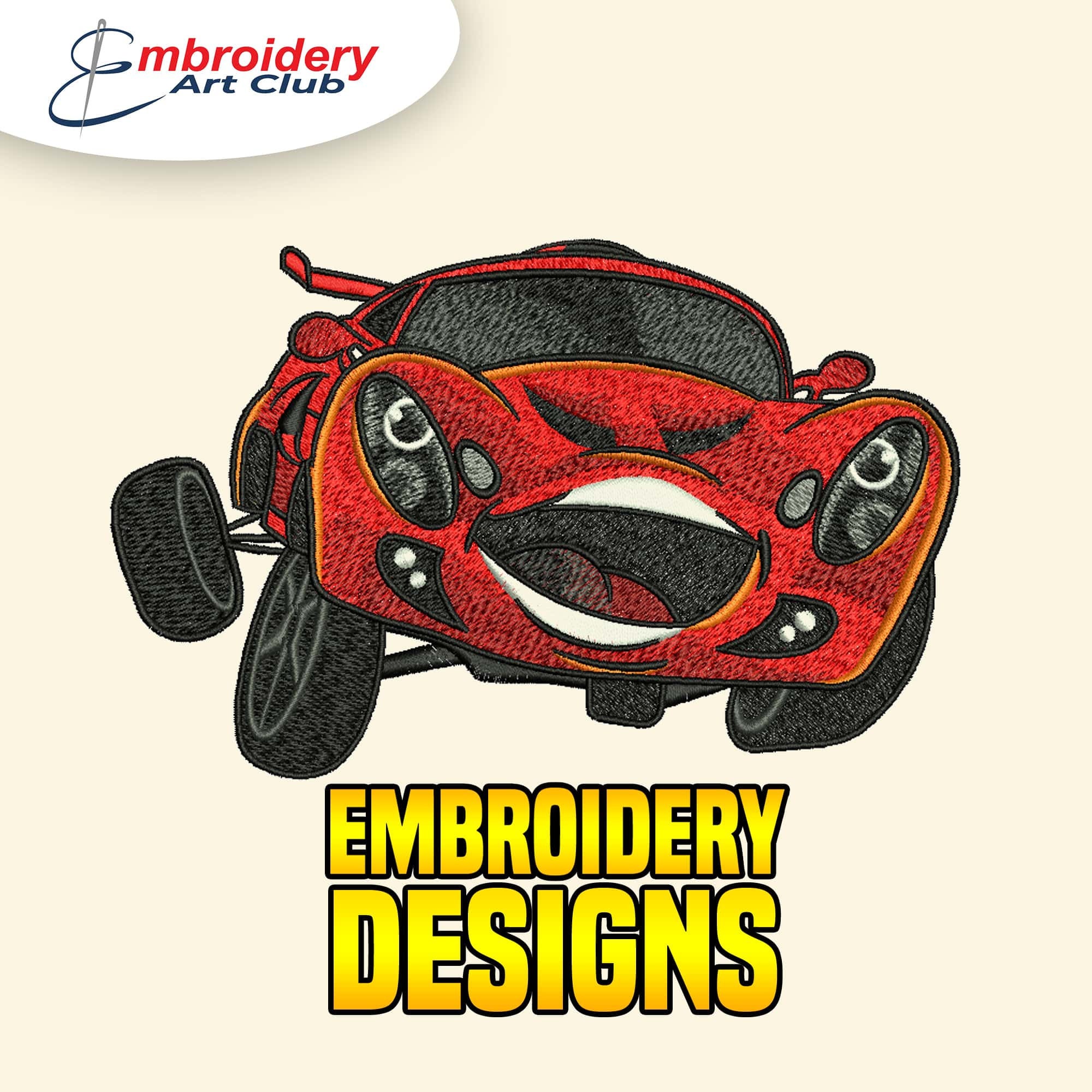 Car Embroidery Designs Red Car Machine Embroidery Designs Digital ...