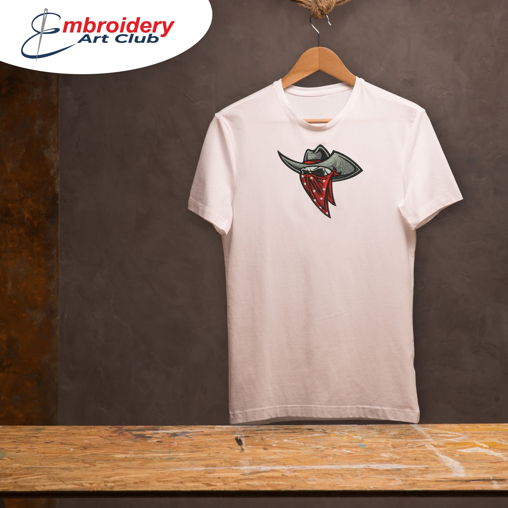 Bandit Skull | Embroidery Designs | Skull Embroidery - Etsy