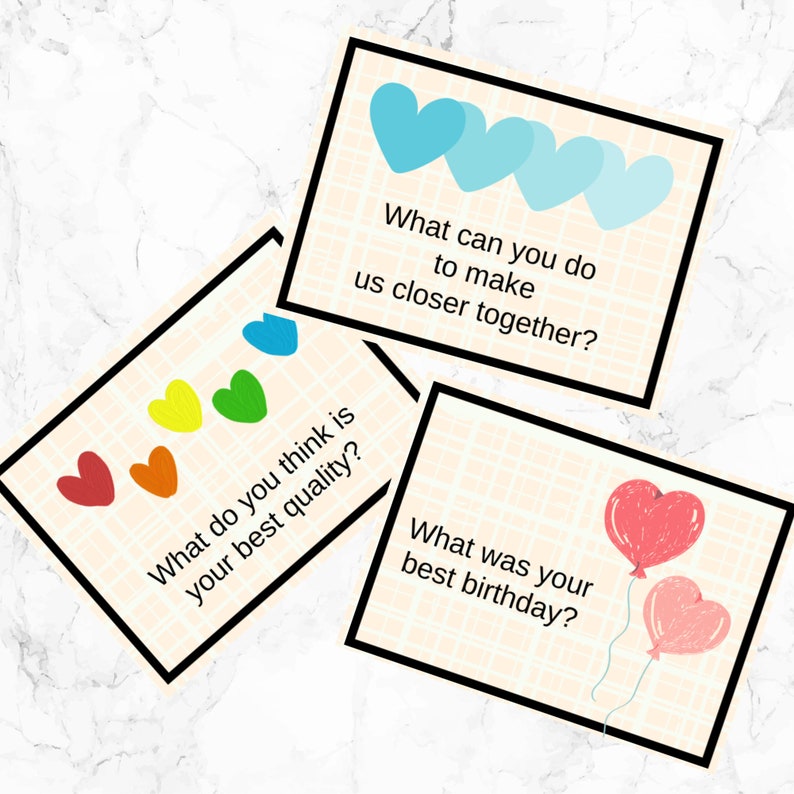 Conversation Cards, Conversation Starters, Printable Couples Game ...