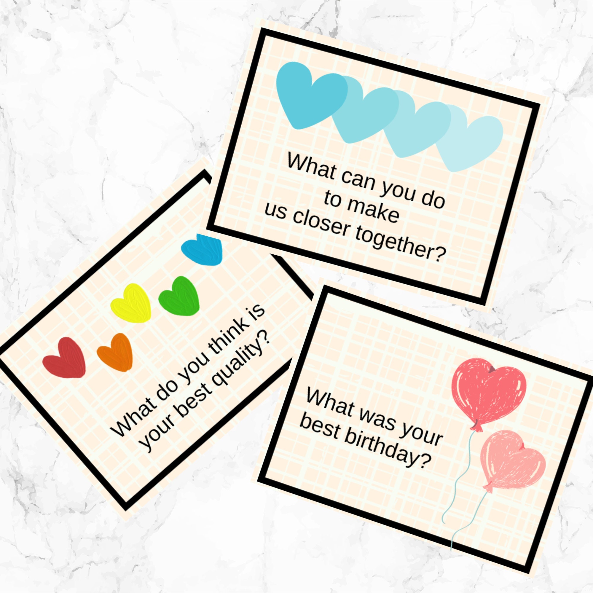Conversation Cards, Conversation Starters, Printable Couples Game ...
