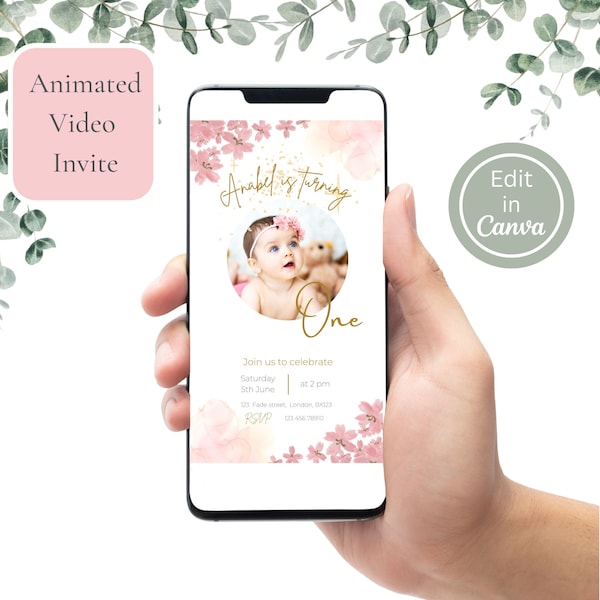 Animated Birthday Digital Invitation - Etsy