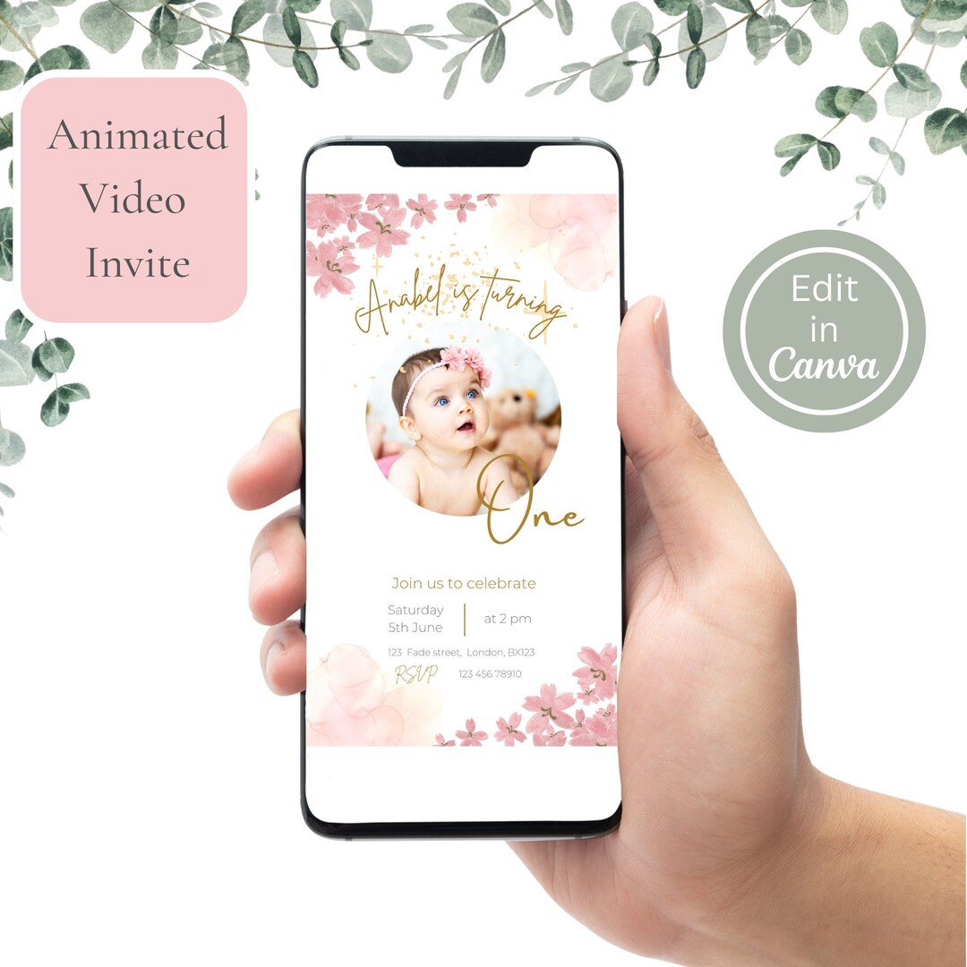 Digital Video Birthday Invitation | Electronic Invite| Animated Invite ...