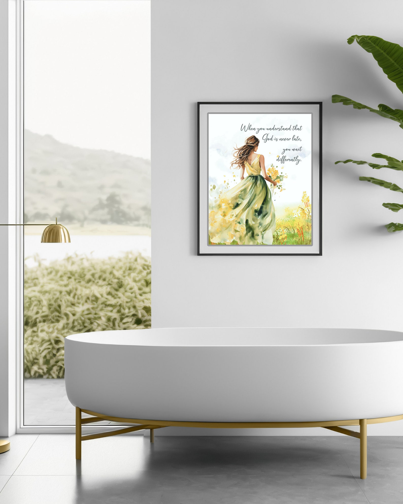 You Wait Differently Christian Wall Art Bible Verse Painting Scripture ...