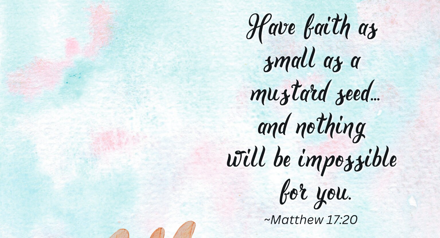 Faith as Small as a Mustard Seed Christian Wall Art _hand Option ...