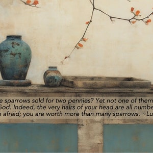 Worth More Than Sparrows Christian Wall Art | One-of-a-kind Gift ...