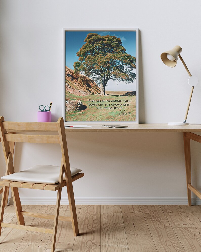 Find Your Sycamore Tree Christian Wall Art | One-of-a-kind Gift | Bible ...