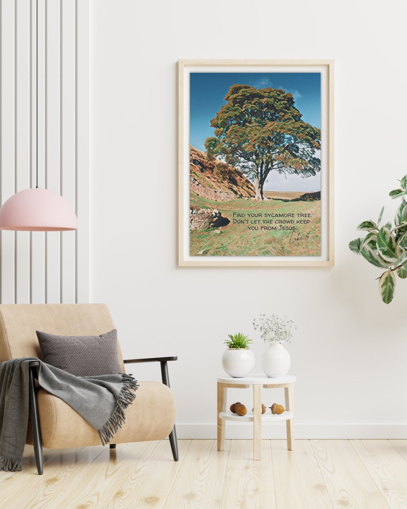 Find Your Sycamore Tree Christian Wall Art | One-of-a-kind Gift | Bible ...