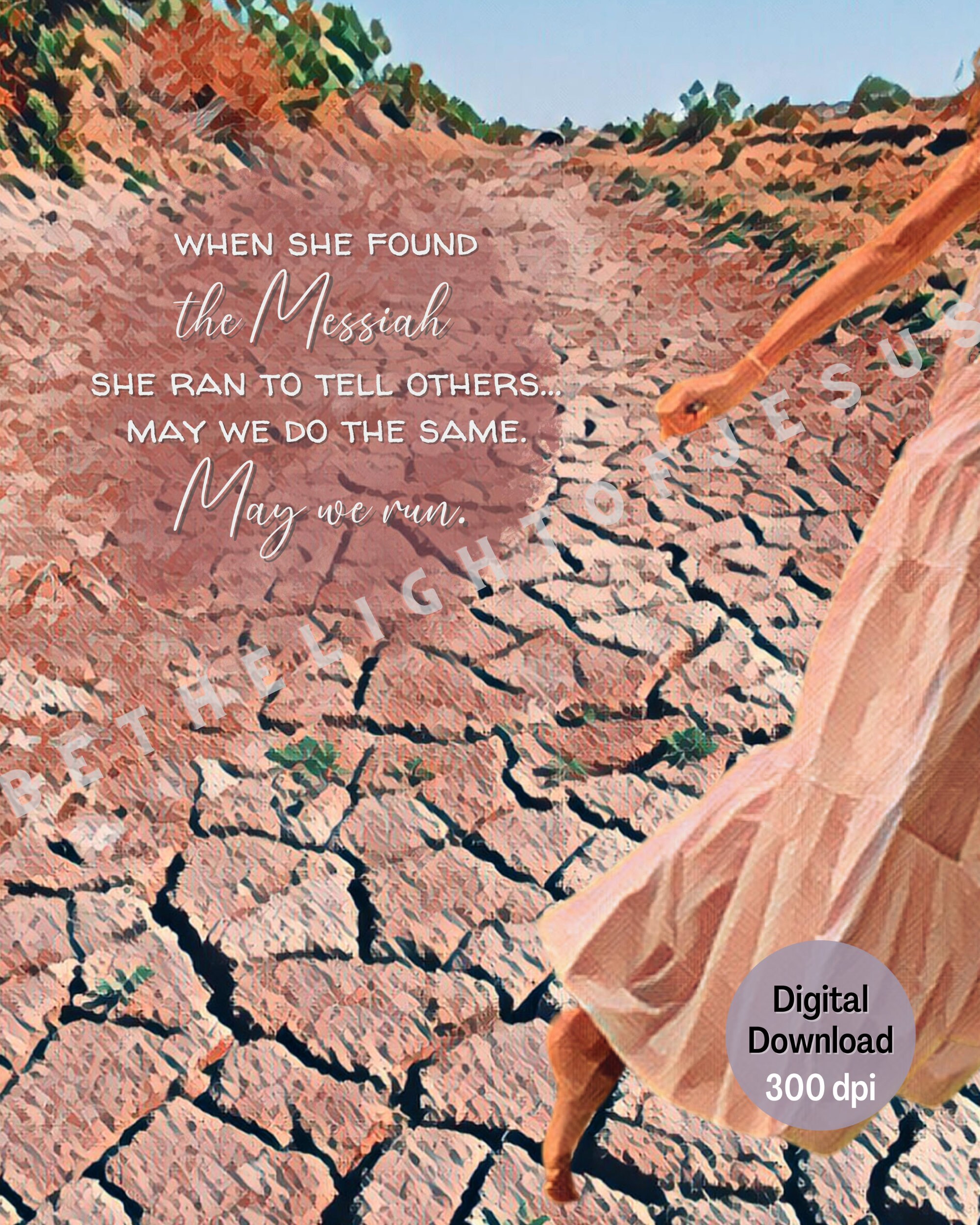 Woman at the Well Ran Christian Wall Art Canvas Look Prophetic Art ...