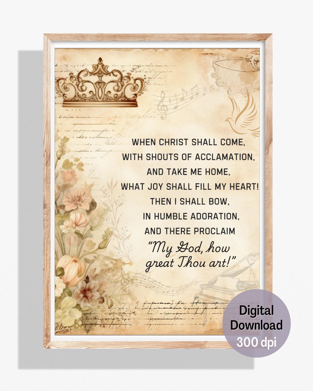 How Great Thou Art Vintage Christian Wall Art | One-of-a-kind Bible ...