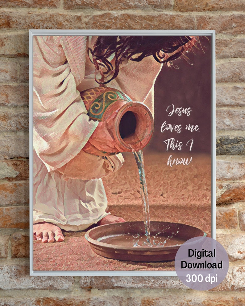 Jesus Loves Me This I Know | Christian Wall Art | Sunday School Song ...