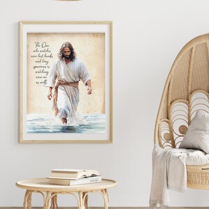 He Watches Over Me Christian Wall Art | Jesus and Lost Lamb Print | Eye ...