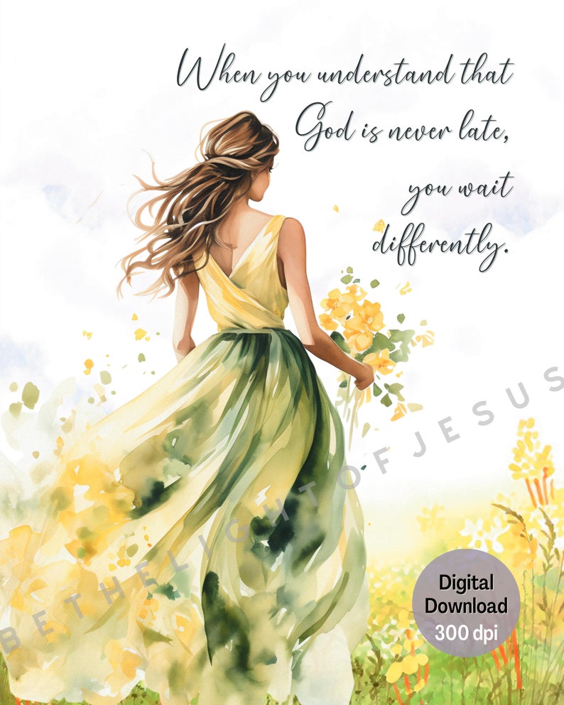 You Wait Differently Christian Wall Art Bible Verse Painting Scripture ...