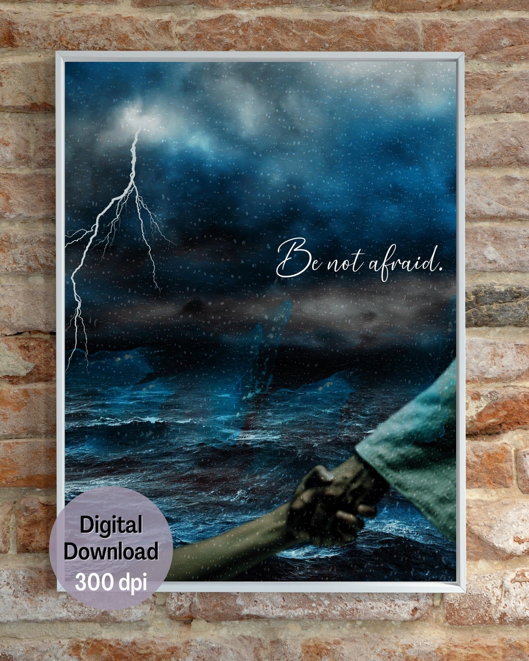 Jesus Walks on Water, Be Not Afraid Christian Wall Art | Bible Verse ...