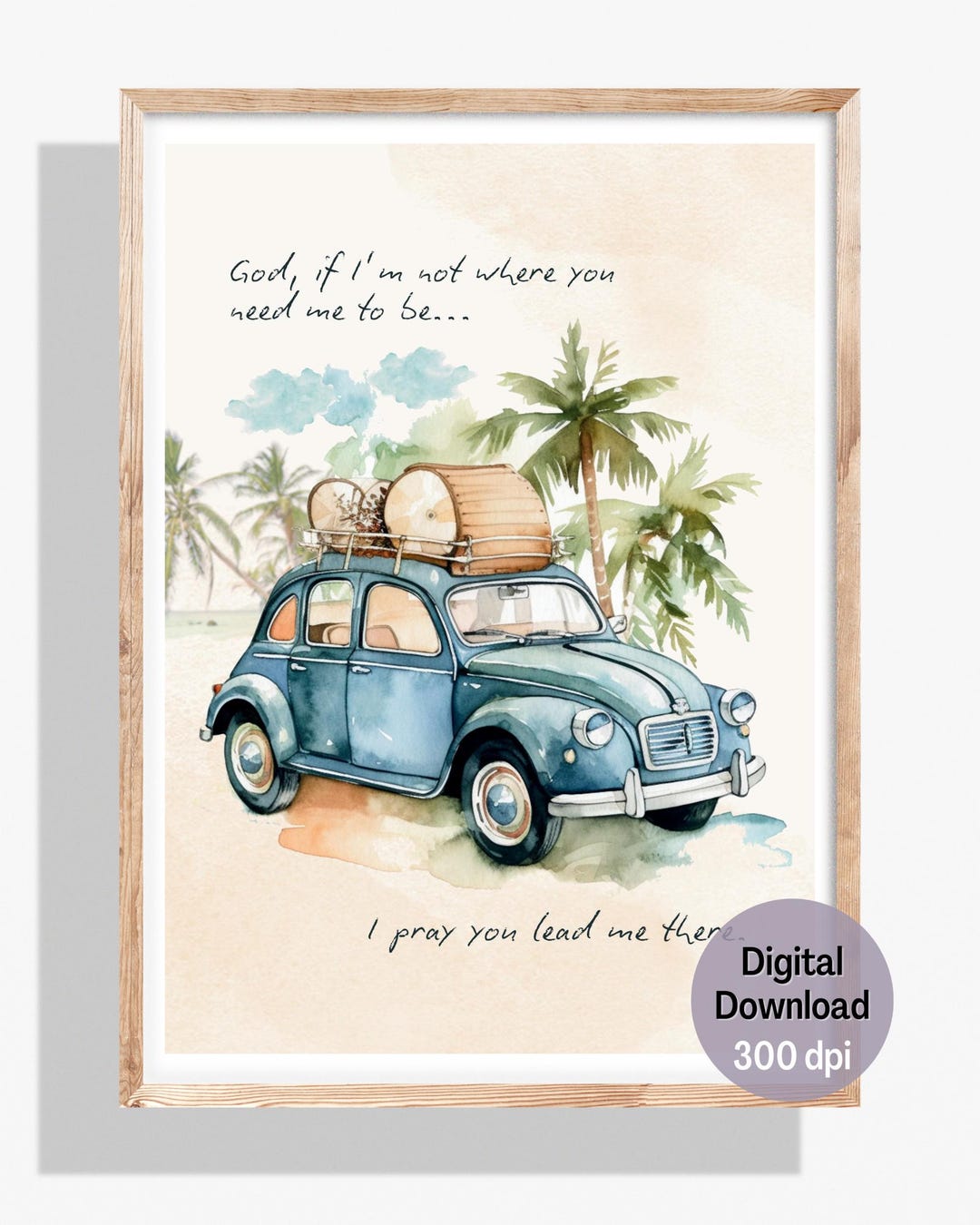 God Lead Me There Christian Wall Art | Jesus Follower Vintage Painting ...