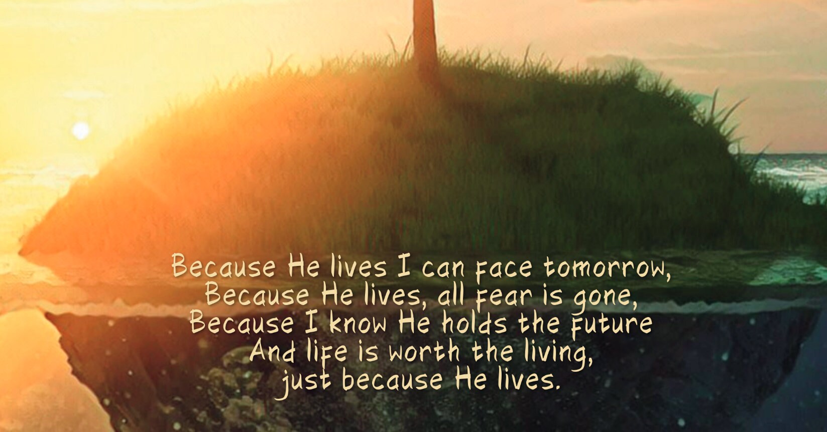 Because He Lives I Can Face Tomorrow | Hymn Wall Art | Modern Christian ...