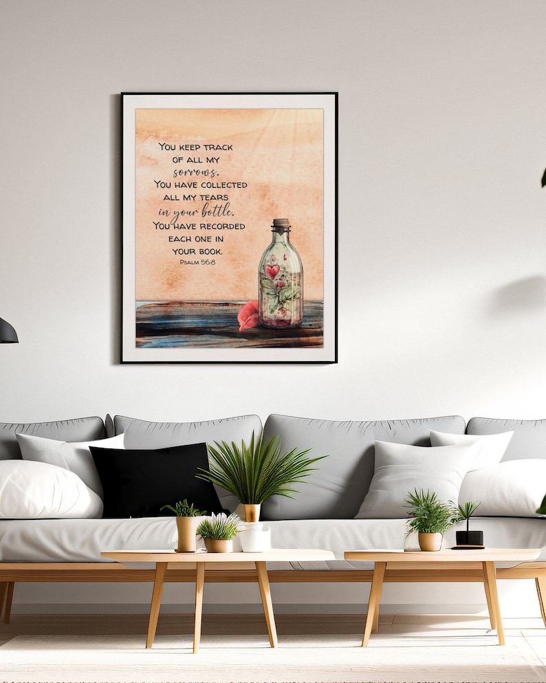 My Tears in Your Bottle Christian Art | Prophetic Art | Psalms Painting ...