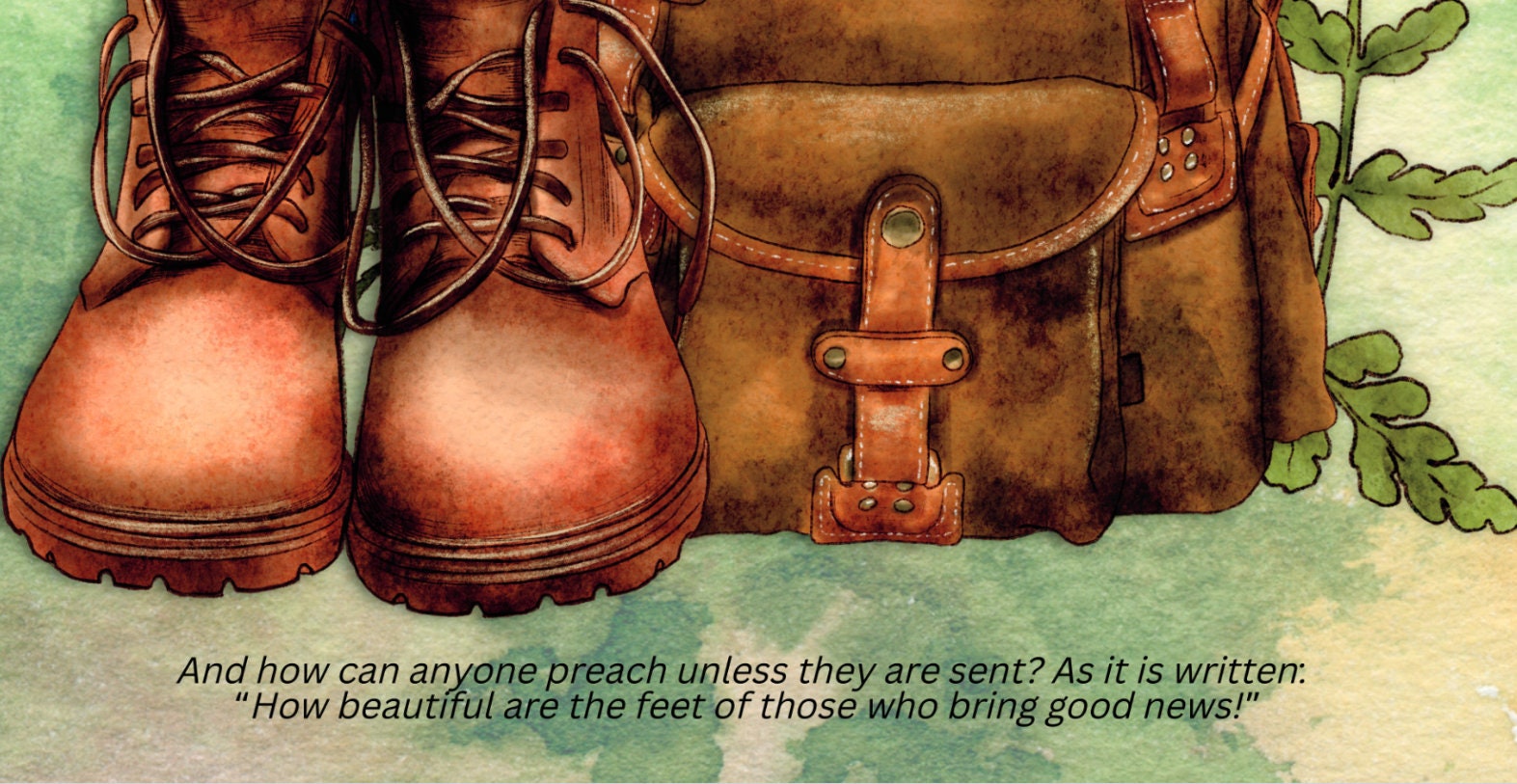 How Beautiful Are the Feet of Those | Christian Watercolor | Modern ...