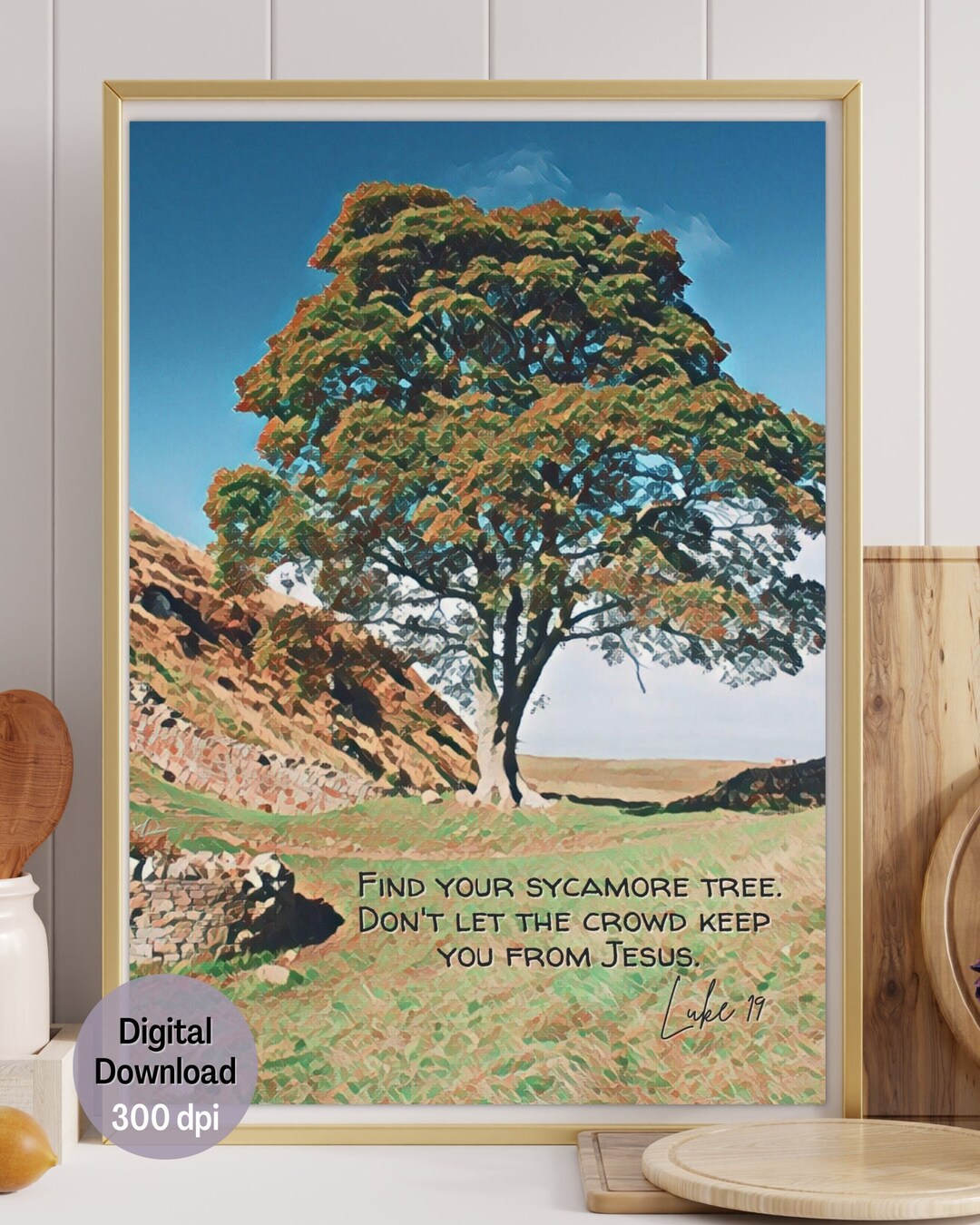 Find Your Sycamore Tree Christian Wall Art | One-of-a-kind Gift | Bible ...
