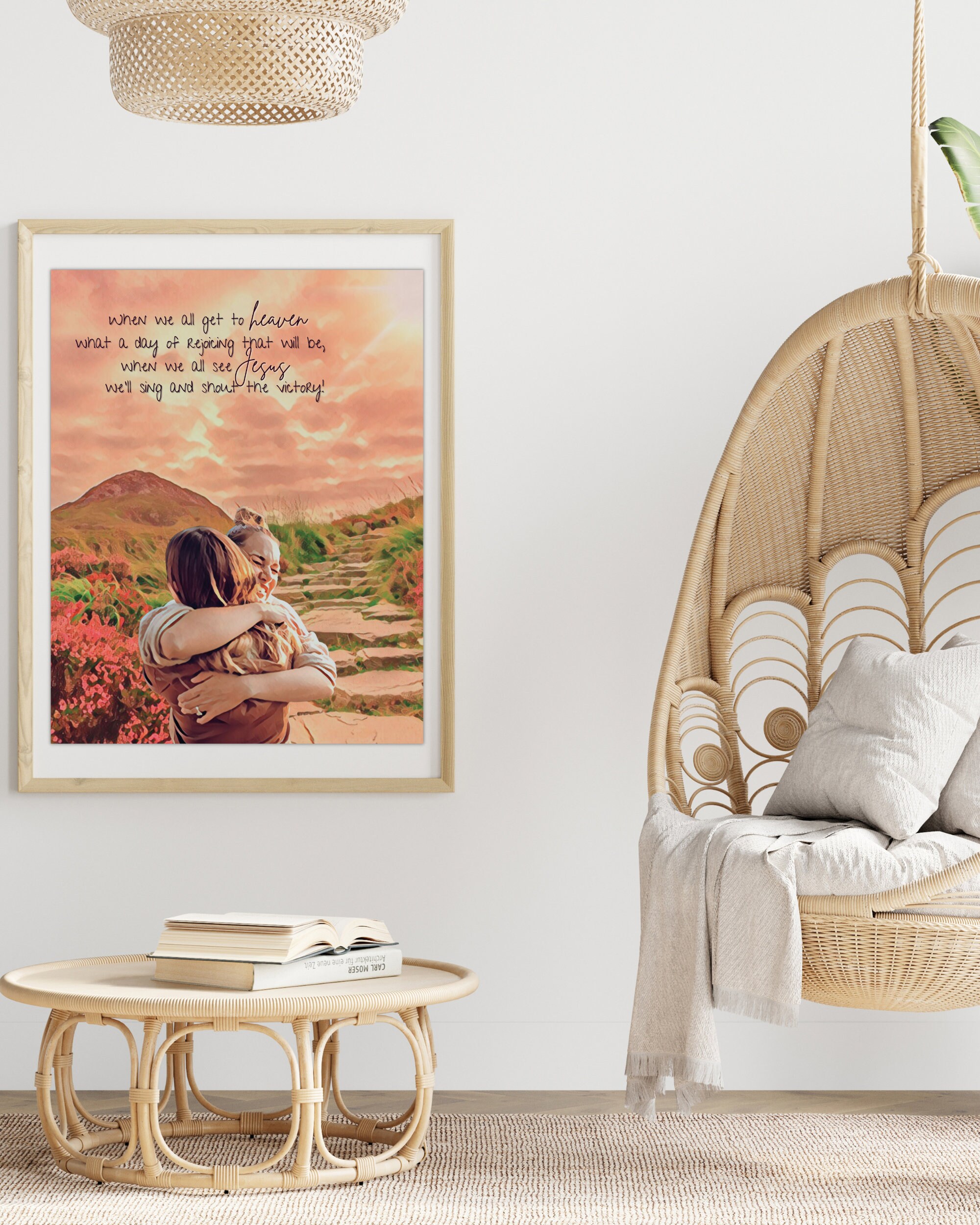 When We All Get to Heaven Watercolor Christian Painting | First Day in ...