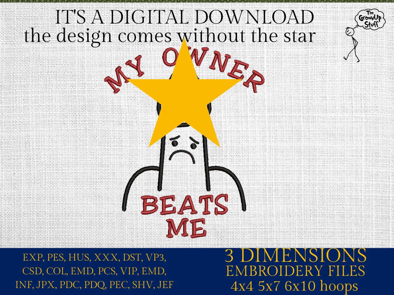 Machine Embroidery Files My Owner Beats Me PES Xxx Hus & - Etsy