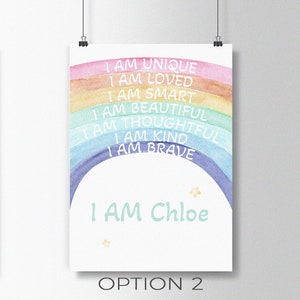 Rainbow Affirmation Prints| Girls Bedroom Print | Girls Bedroom Decor ...