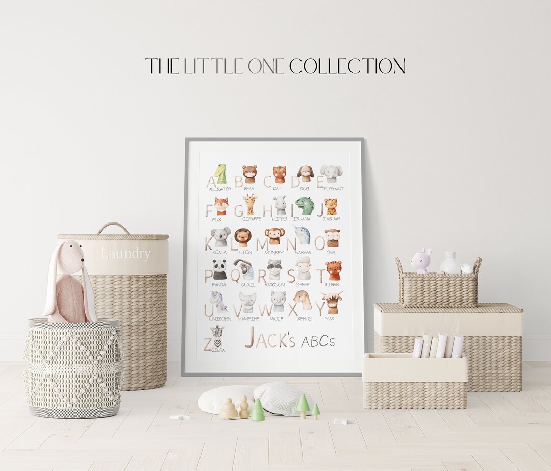 Animal Alphabet Print | Safari Alphabet Poster | Personalized Safari ...