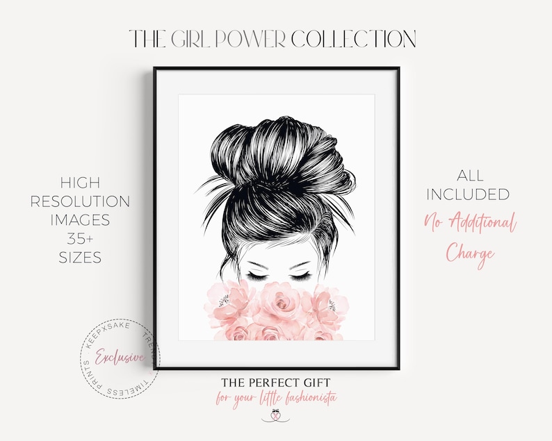 Teenage Girl Fashion Prints Set of 6 | Girl Bedroom Glam Gallery ...