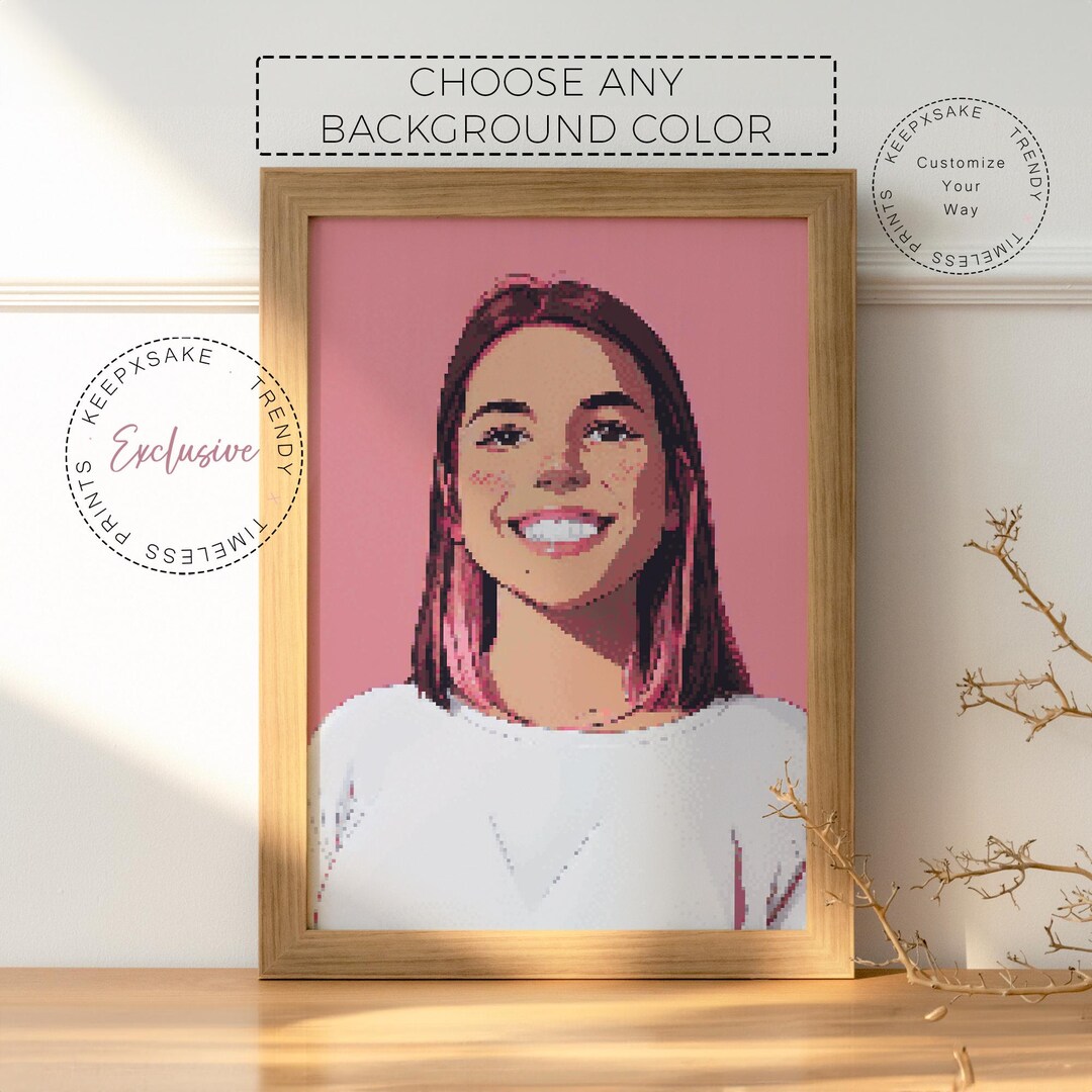 Custom Pixel Art Portrait | Personalized Gift (digital Download) - Etsy