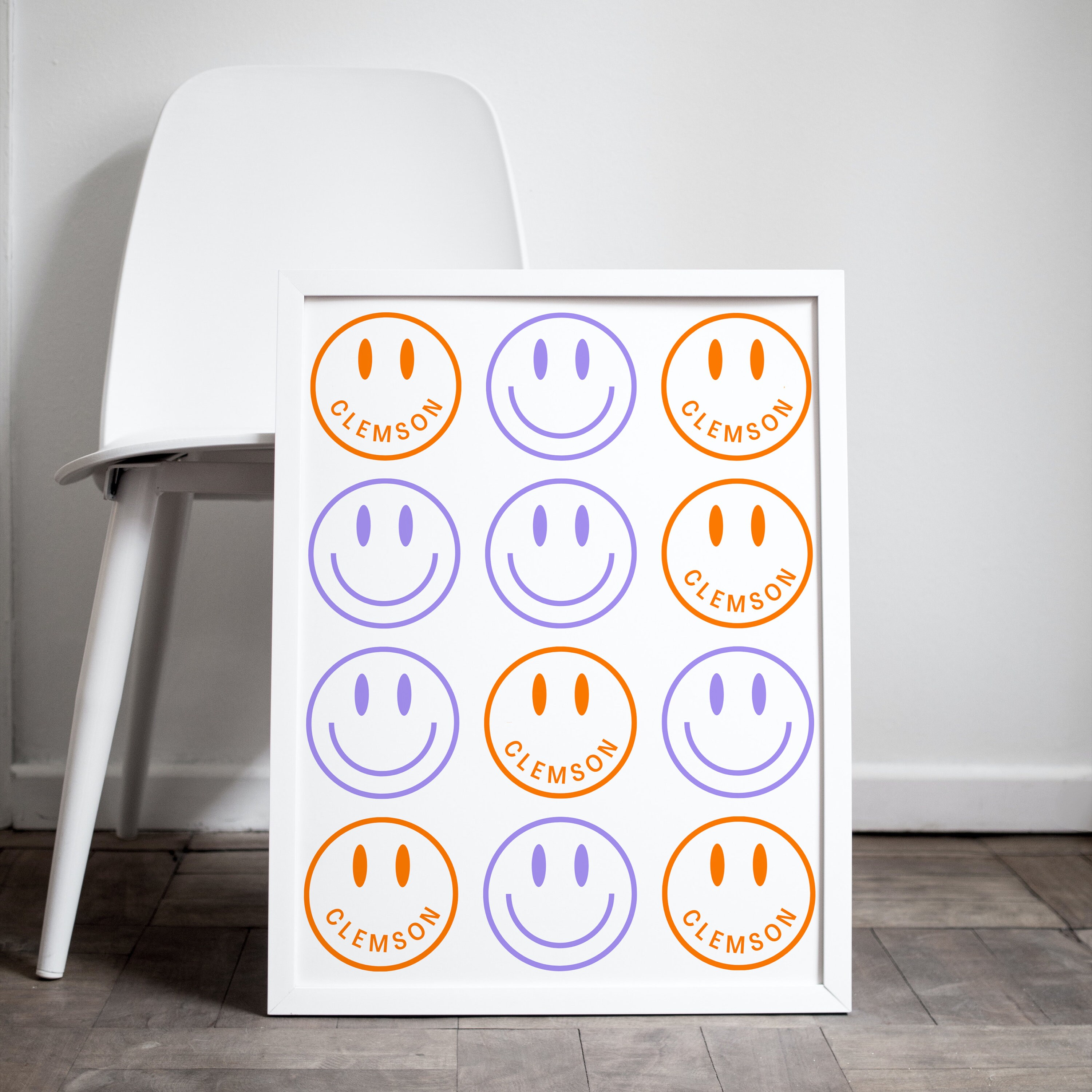 Custom College Smiley Art Print - Etsy