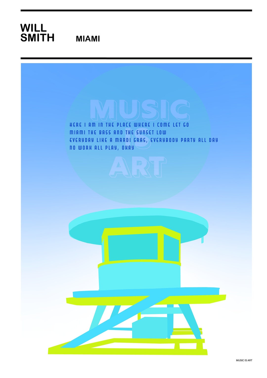 Will Smith Miami Wall Poster - Etsy