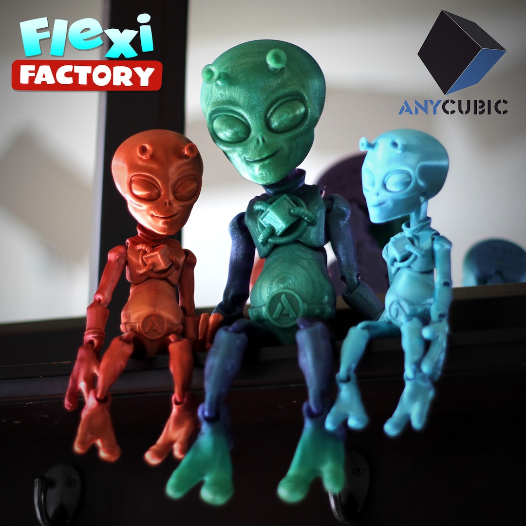 Alien / Articulated / Flexi Factory / 3D Printed / Movable / Fidget - Etsy