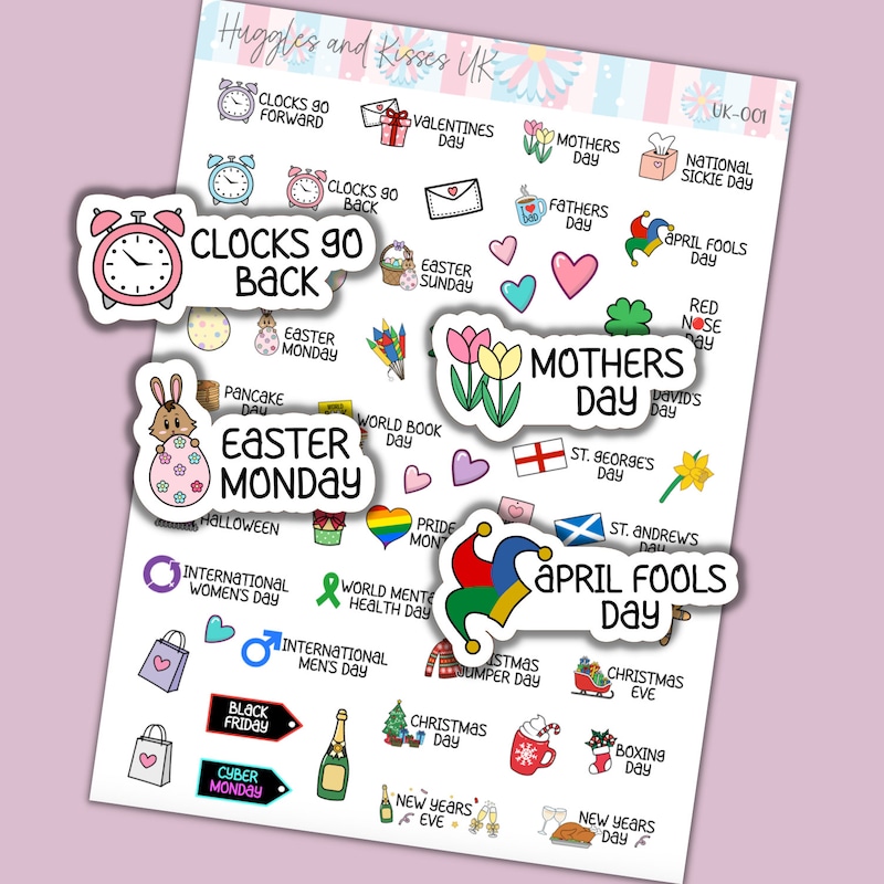 Calendar Tracker Stickers - Etsy UK