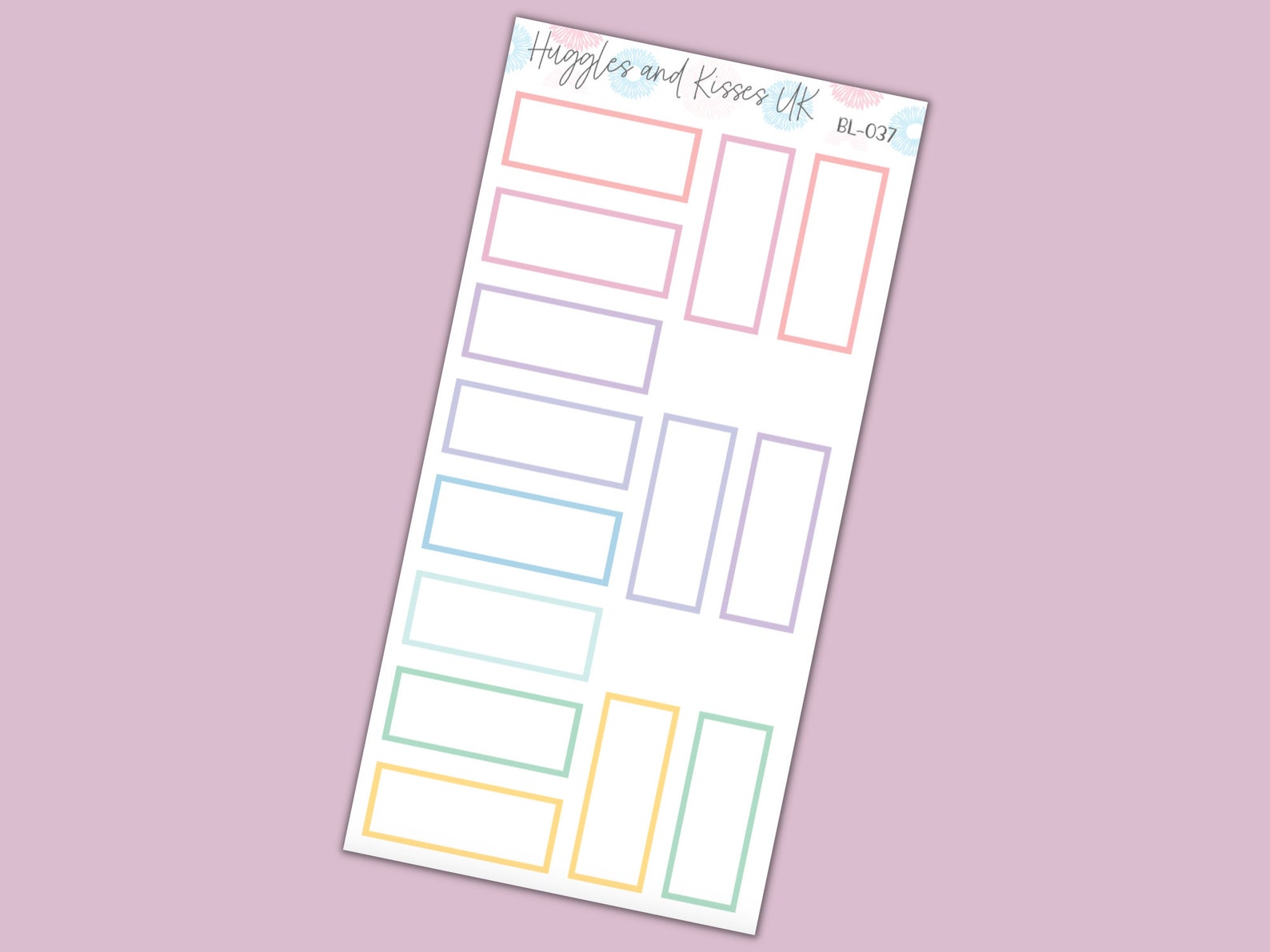 Blank Box Strip Planner Stickers | Planner Stickers | Labels for ...