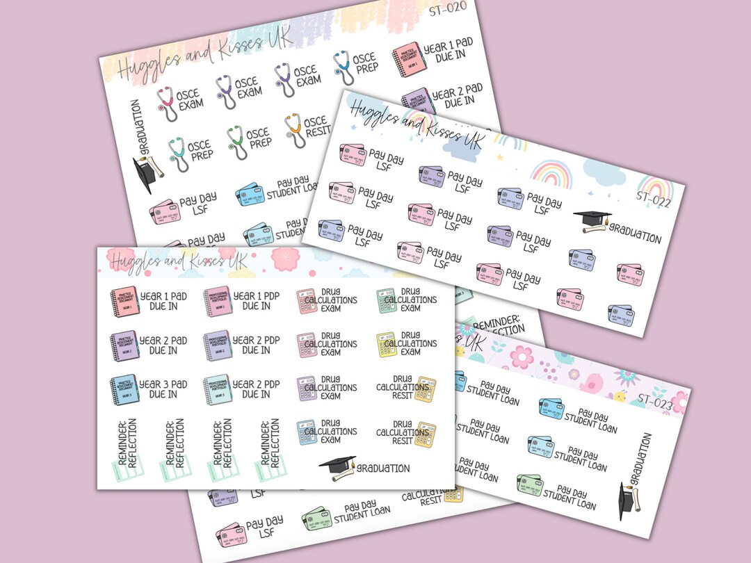 Midwifery and Nursing Student Planner Sticker | Important Dates ...