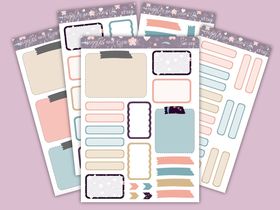 Mixed Box Sticker Set | Decorative Textbox Stickers | Labels for ...