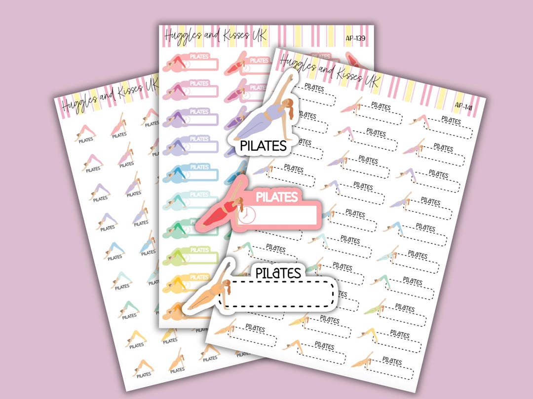 Pilates Reminder Planner Stickers | Pilates | Planner Stickers | Labels ...