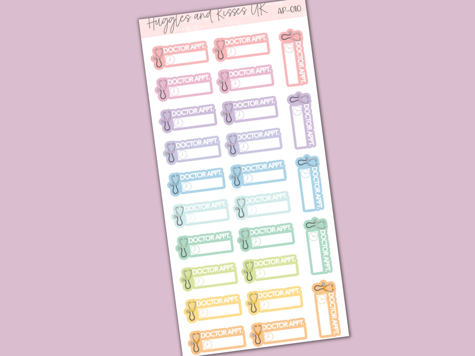 Doctor Appointment Planner Sticker / Pastel Colours | Doctor Appt ...